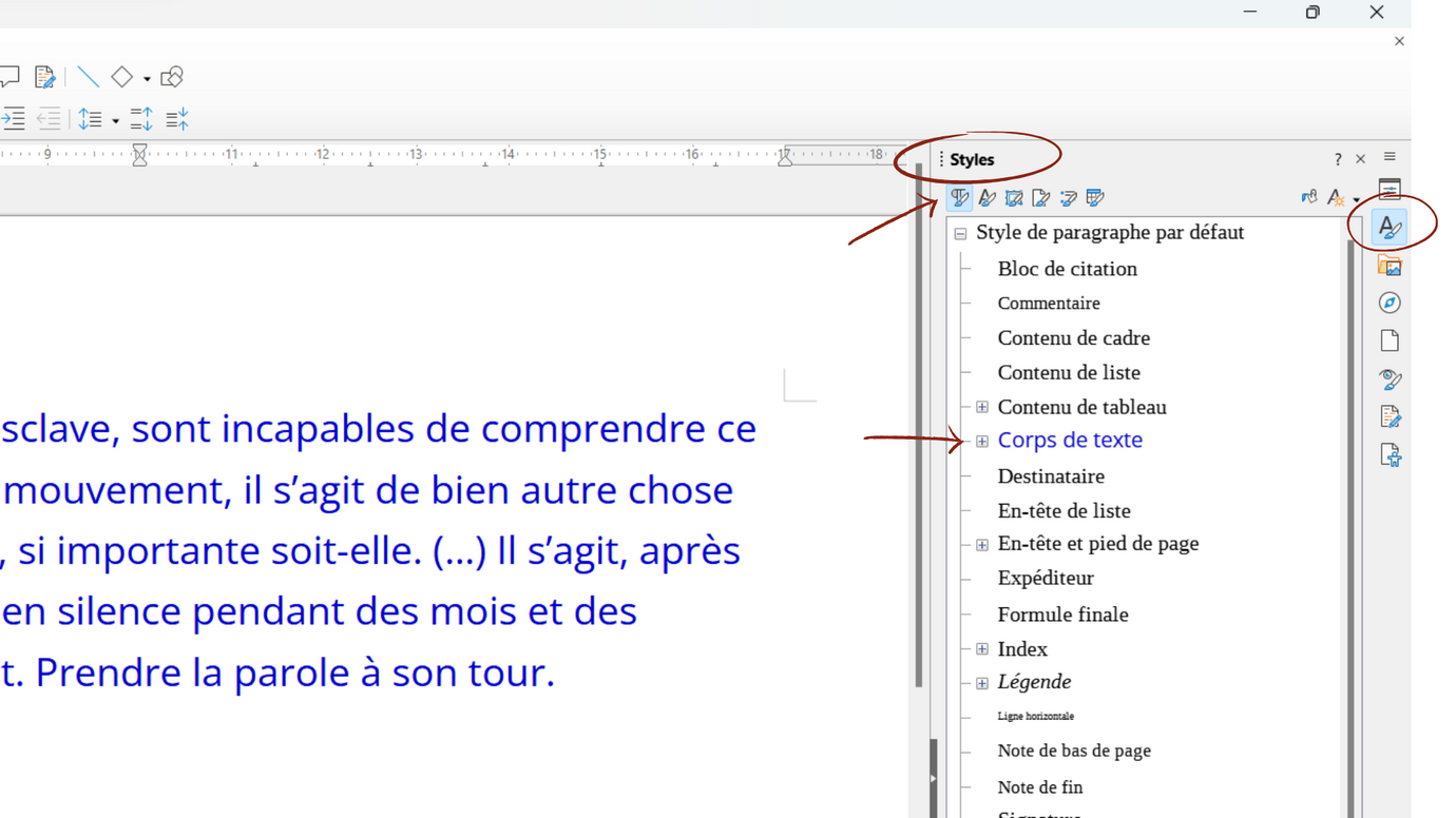 Guide méthodologique : les styles dans Word et LibreOffice | Bibliothèque